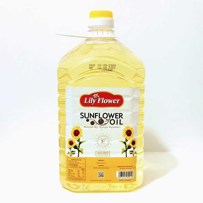 Jual Sunflower Oil Lily / Minyak Bunga Matahari Lily - 5 Ltr | Shopee ...
