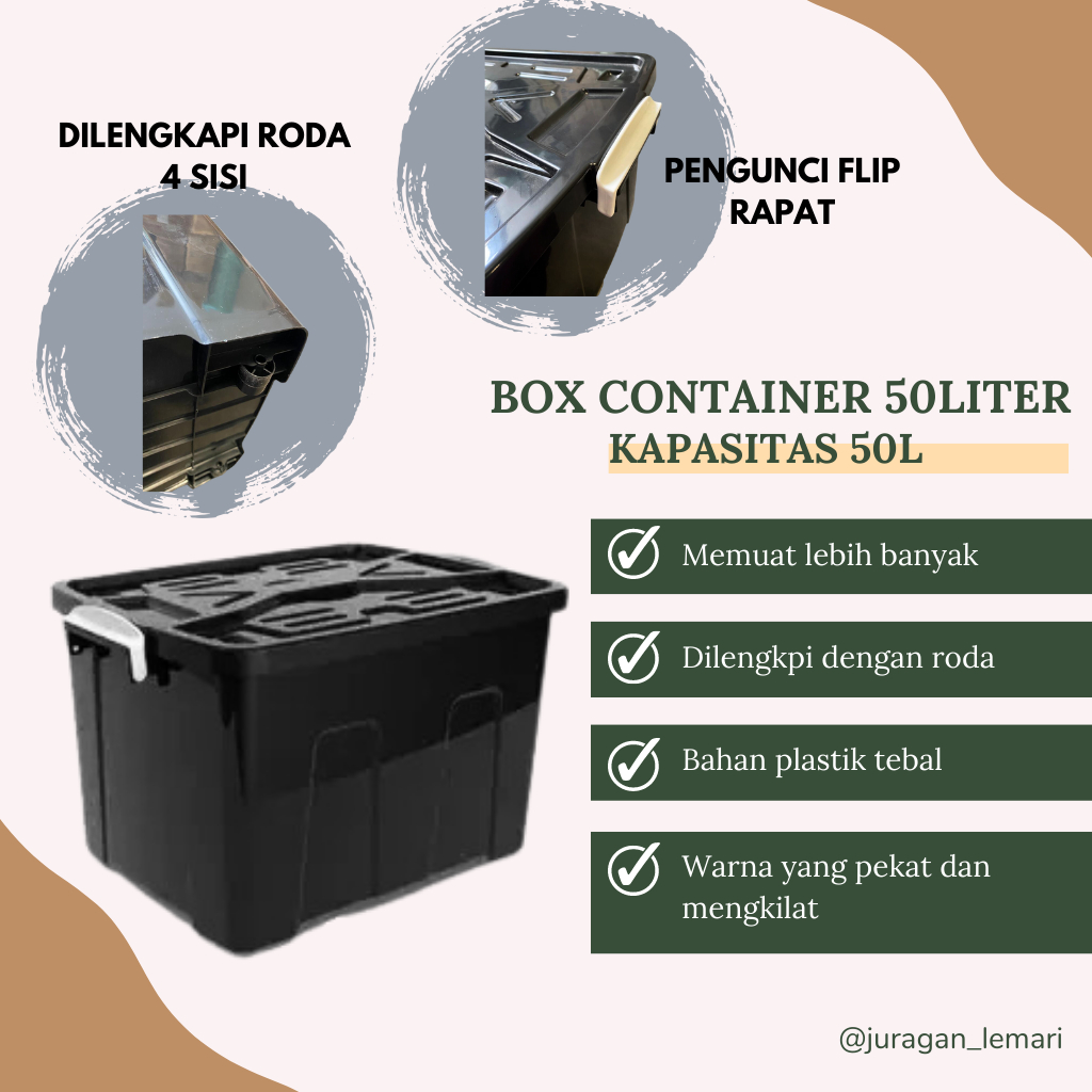 Jual BOX CONTAINER NOBU PREMIUM 55LITER I BOX CONTAINER SERBAGUNA ...
