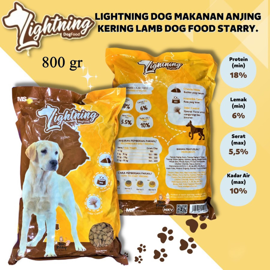 Jual Dry Food LIGHTNING DOG 800 gr Beef Flavor - Makanan Anjing Kering ...