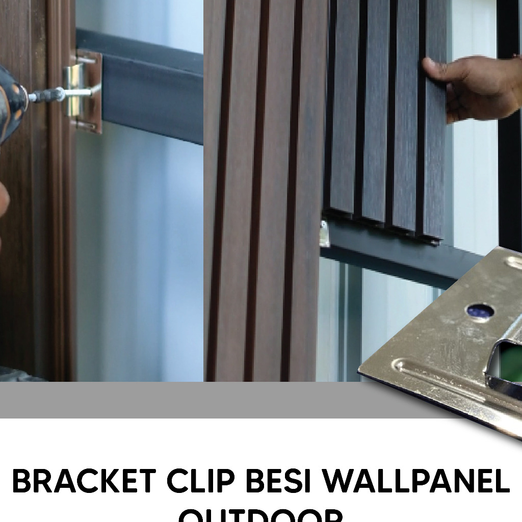 Jual Bracket Clip Besi WPC Outdoor / Buckle Wallpanel/ Cantolan WPC ...