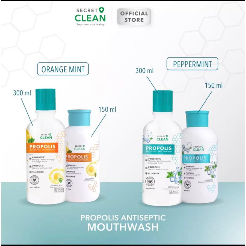 Jual Secret Clean Propolis Antiseptic Mouthwash | Obat Kumur Secret ...