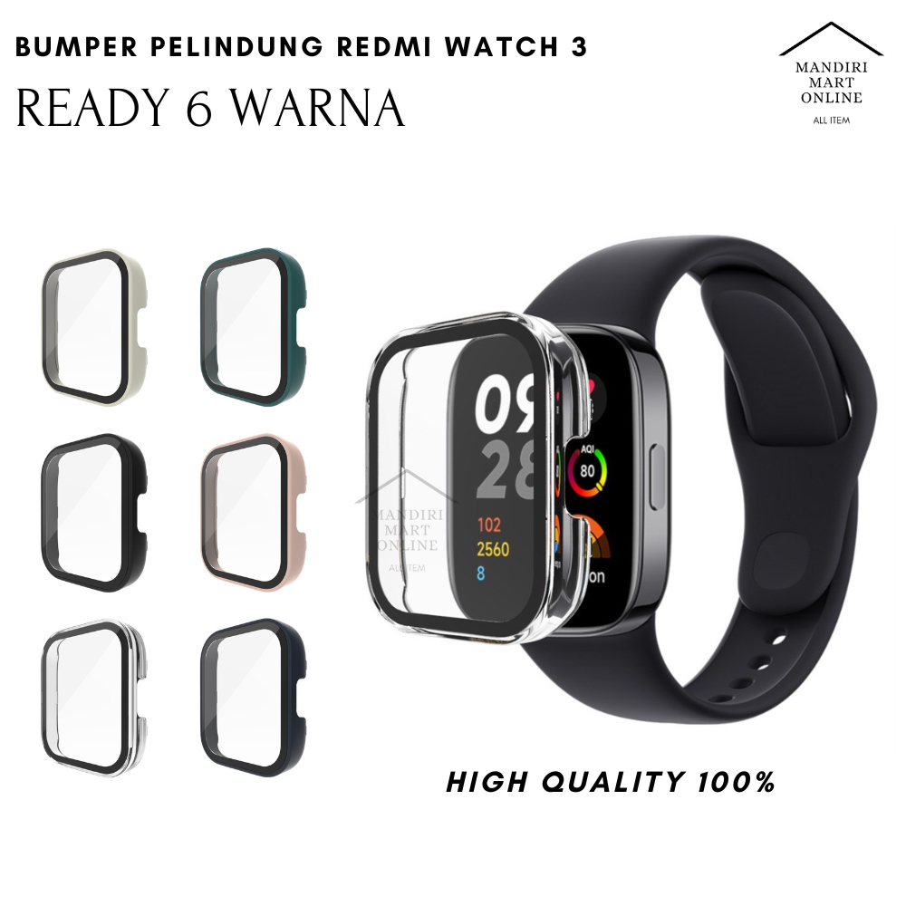 Jual Bumper Hard Case 2 in 1 Redmi Watch 3 Casing Hard Case PC Anti ...