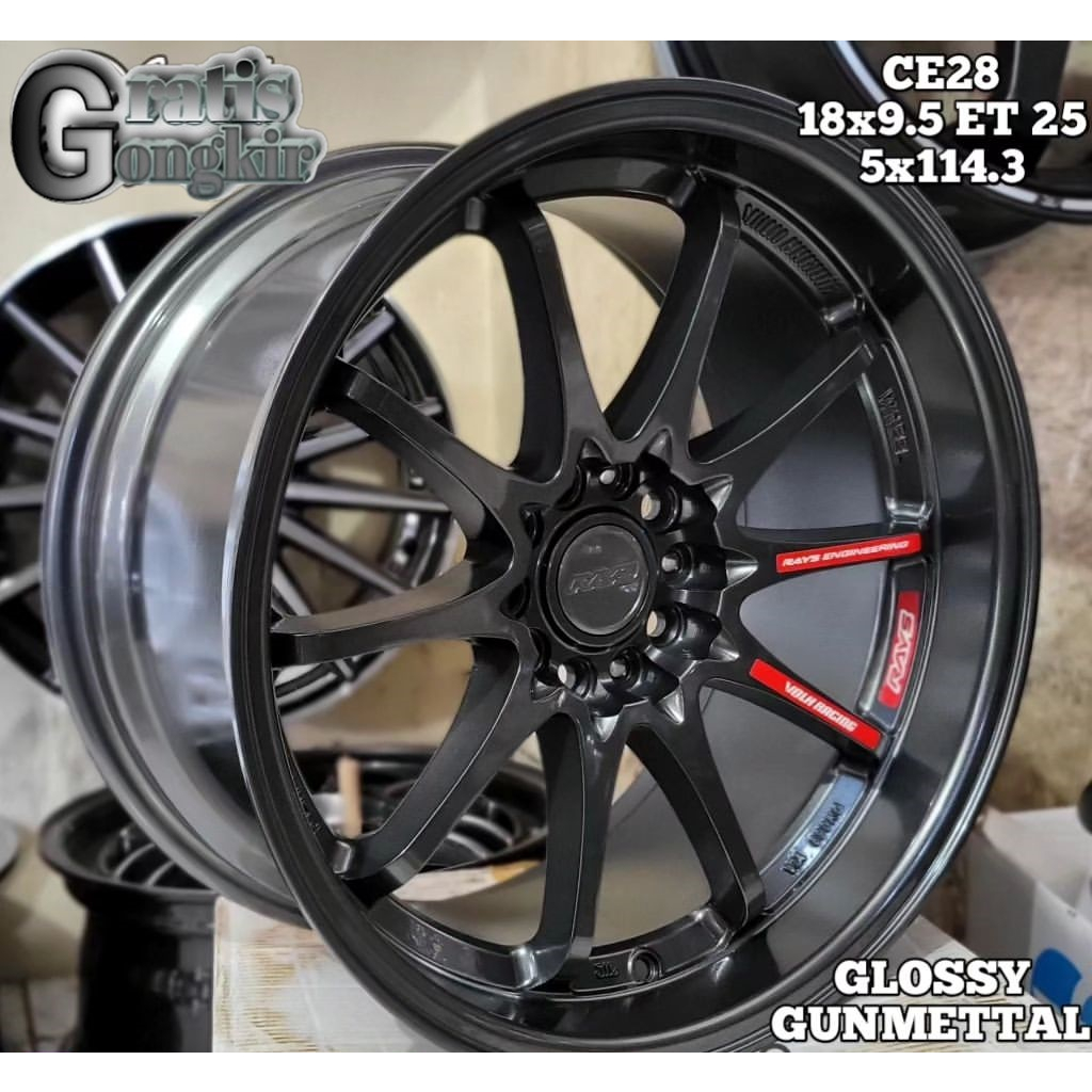 Jual velg innova ring 18 lebar 95 et25 velg mobil racing CE28 pcd 5x114 ...