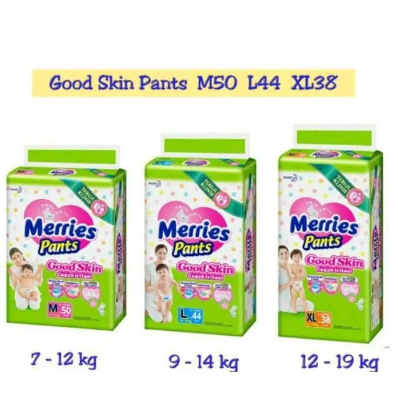 Jual Merries Pants Good Skin M48 L43 XL38 XXL26 | Shopee Indonesia