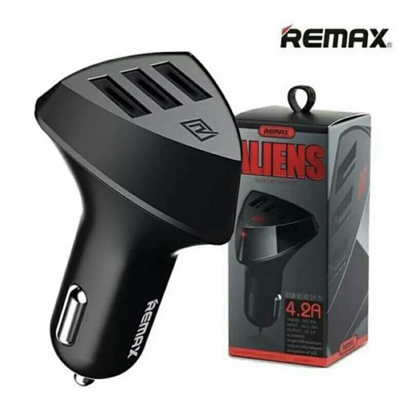 Jual CAR CHARGER ALIEN REMAX 3 USB SAVER MOBIL BISA 3 HP SEKALI CAS 4 ...
