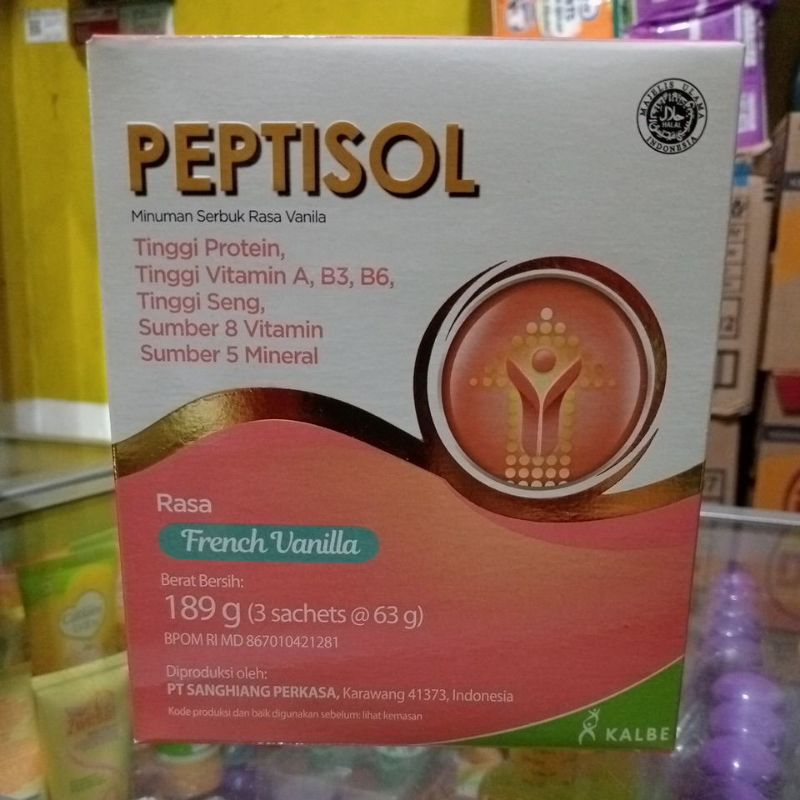 Jual PEPTISOL FRENCH VANILA 189 GR (3 SACHET) | Shopee Indonesia