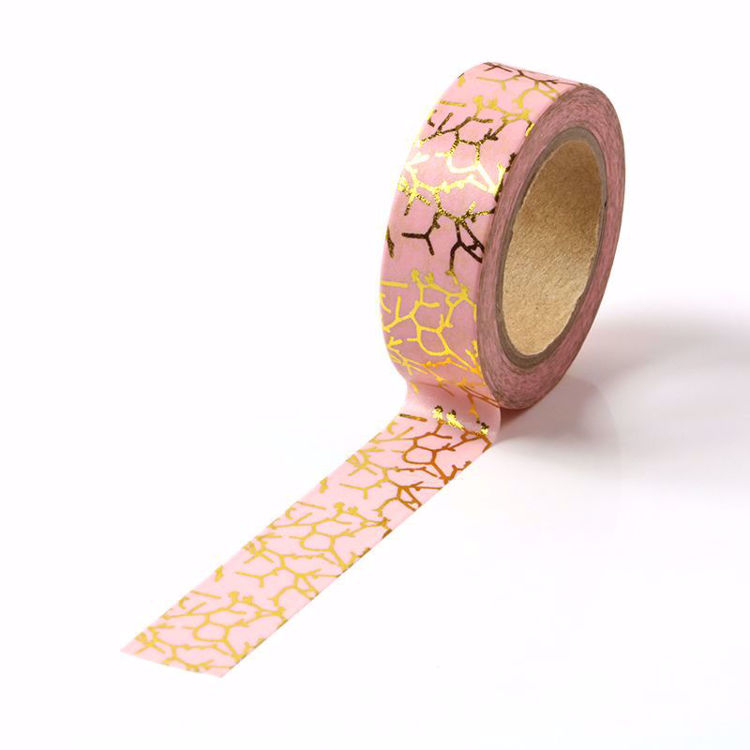 Jual PINK CRACKS GOLD FOIL WASHI TAPE - SELOTIP DEKORASI MOTIF RETAKAN ...