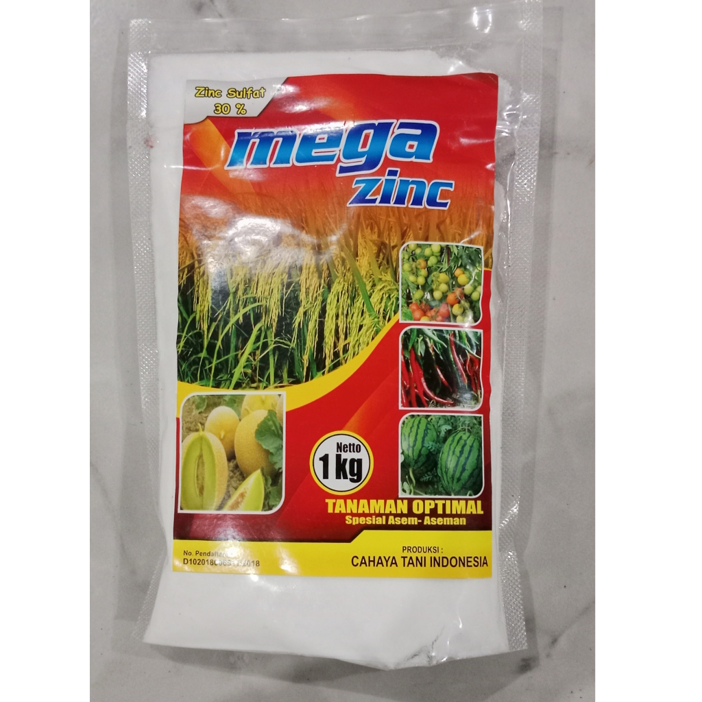 Jual Pupuk Mega Zinc (Zinc Sulfat 30%) Kemasan 1 Kg | Shopee Indonesia