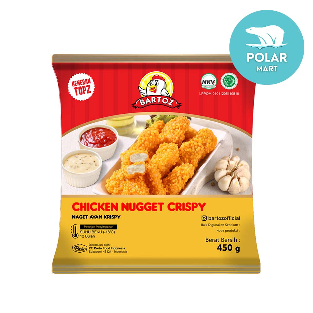 Jual Bartoz Chicken Nugget Crispy 450 Gram (FROZEN FOOD BANDUNG ...