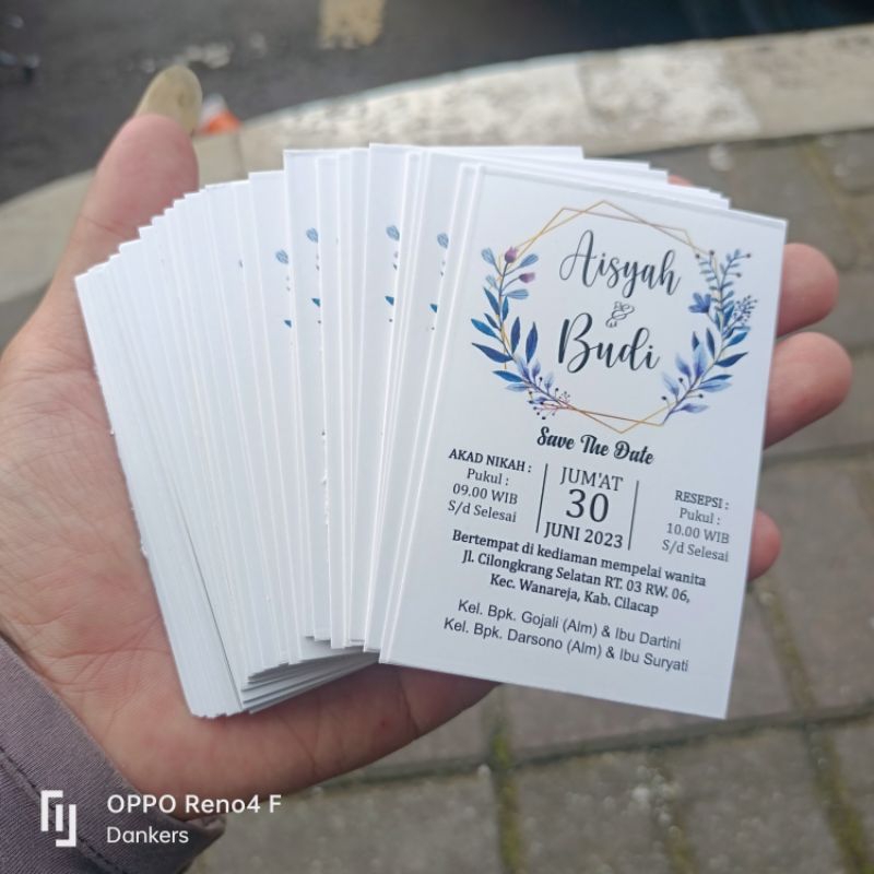 Jual Undangan Mini 9 x 6 cm / Undangan Kopi / undangan Besek/undangan ...