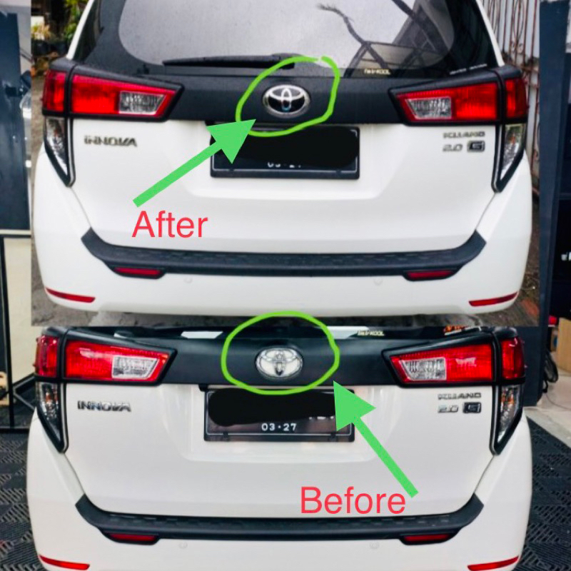 Jual Emblem black Toyota Innova glass look glossy logo hitam | Shopee ...