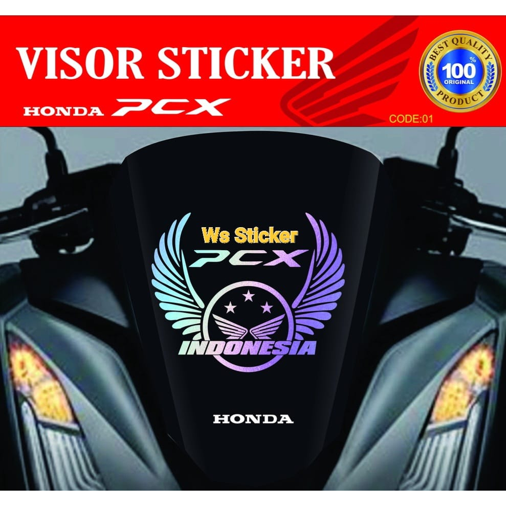 Jual Stiker Cutting Visor Pcx Logo Indonesia | Shopee Indonesia