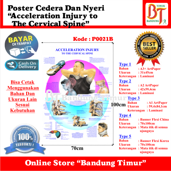Jual POSTER CEDERA DAN NYERI ACCELERATION INJURY TO THE CERVICAL SPINE ...