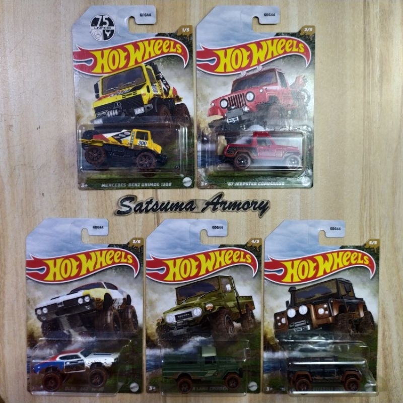 Jual Paket Hotwheels Mud Runners Series Toyota Land Cruiser Rover ...