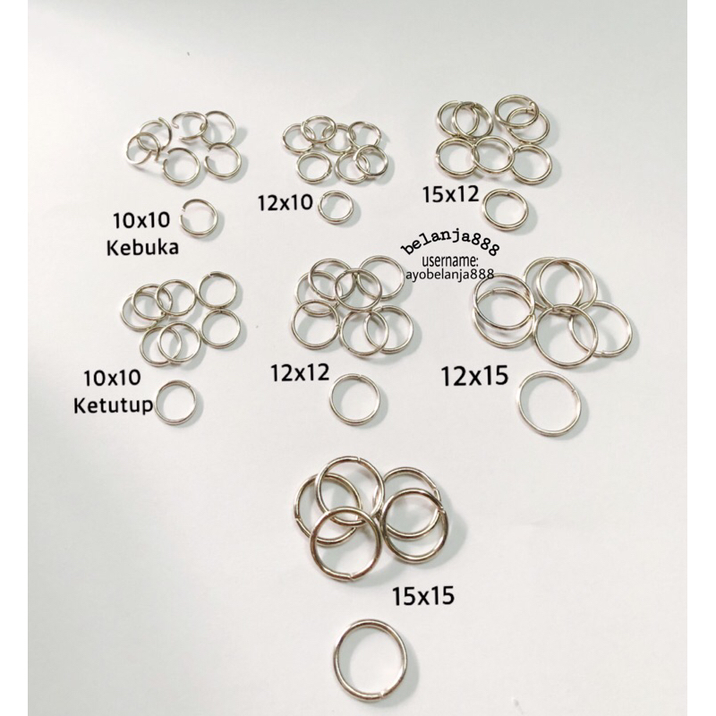 Jual Ring bulat/ring medali nikel-1gross(144pcs) | Shopee Indonesia