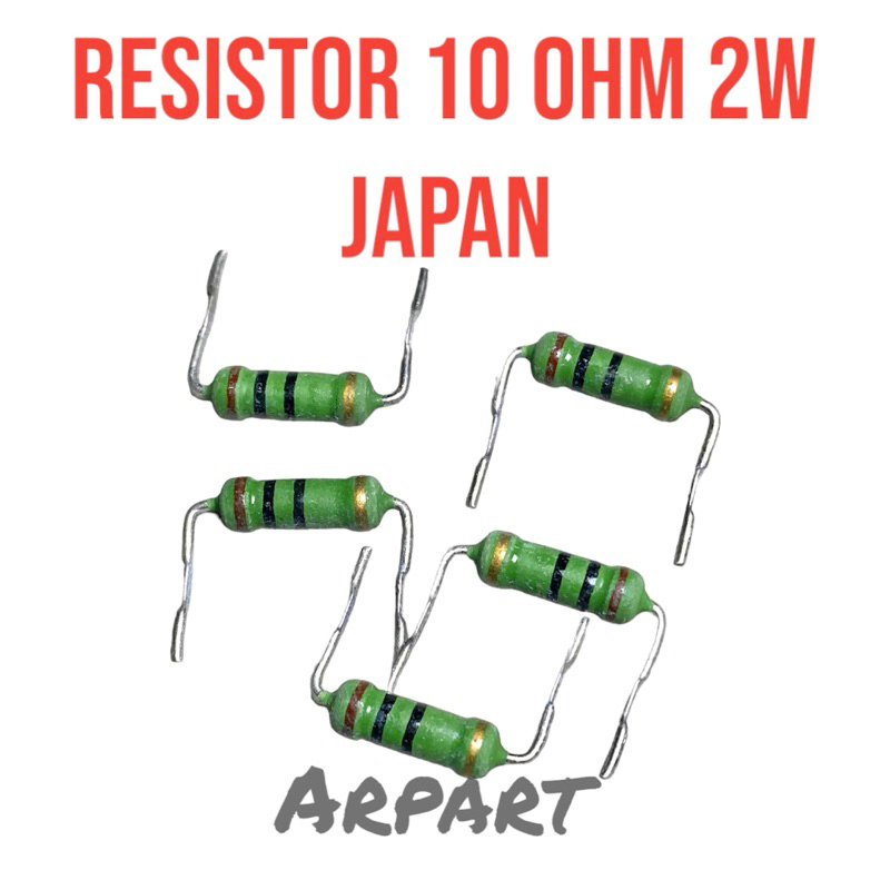 Jual resistor 10ohm 2watt hijau japan bodi kecil | Shopee Indonesia