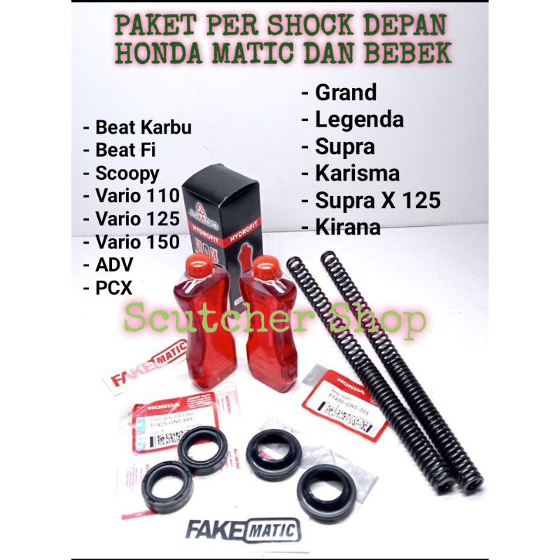 Jual Paket Per Shock Depan + Seal Shock + Oli Shock Beat Vario Scoopy ...