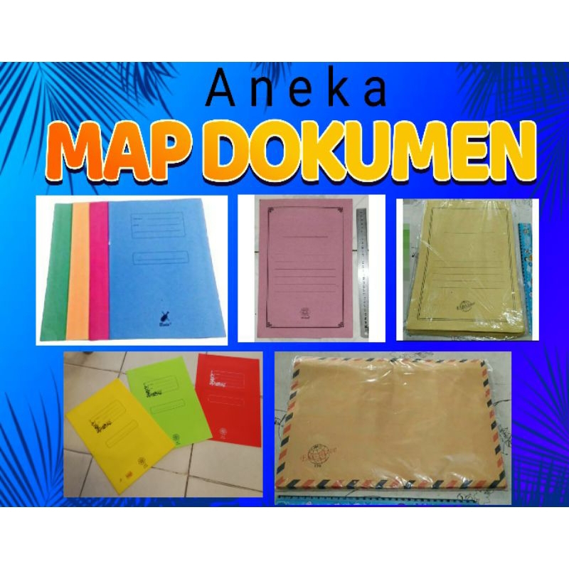 Jual Map dokumen kertas plastik merah kuning hijau coklat biola ...