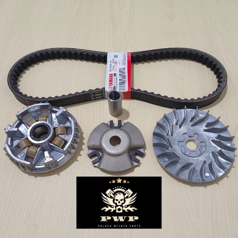 Jual Paket CVT Rumah Roller Assy + Kipas Roller + Vanbelt Fan Belt Mio Sporty Mio Smile Mio Lama ...