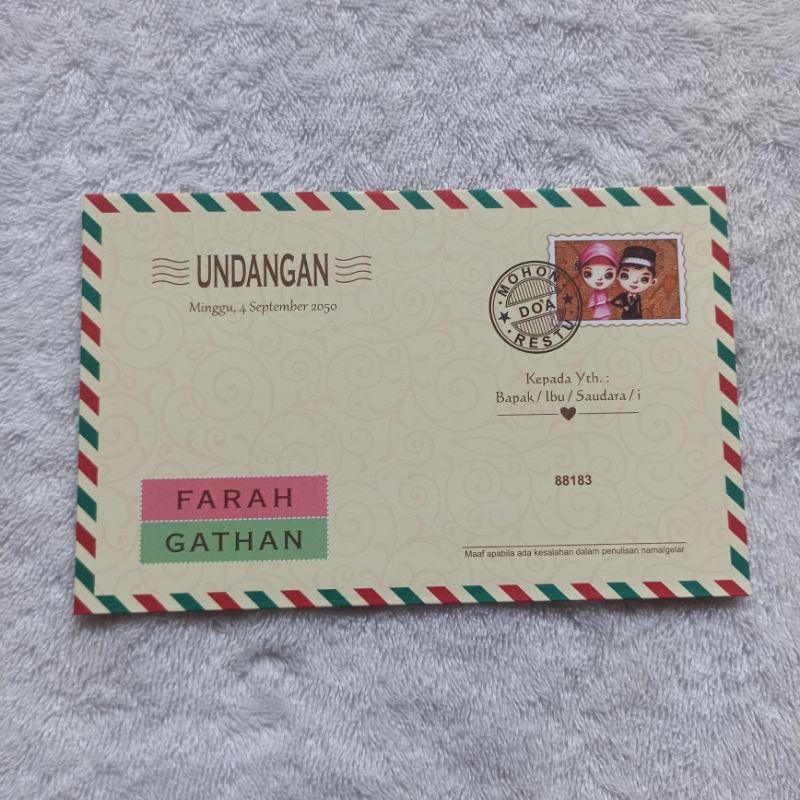 Jual Undangan pernikahan wedding unik aesthetic erba 88183 | Shopee ...