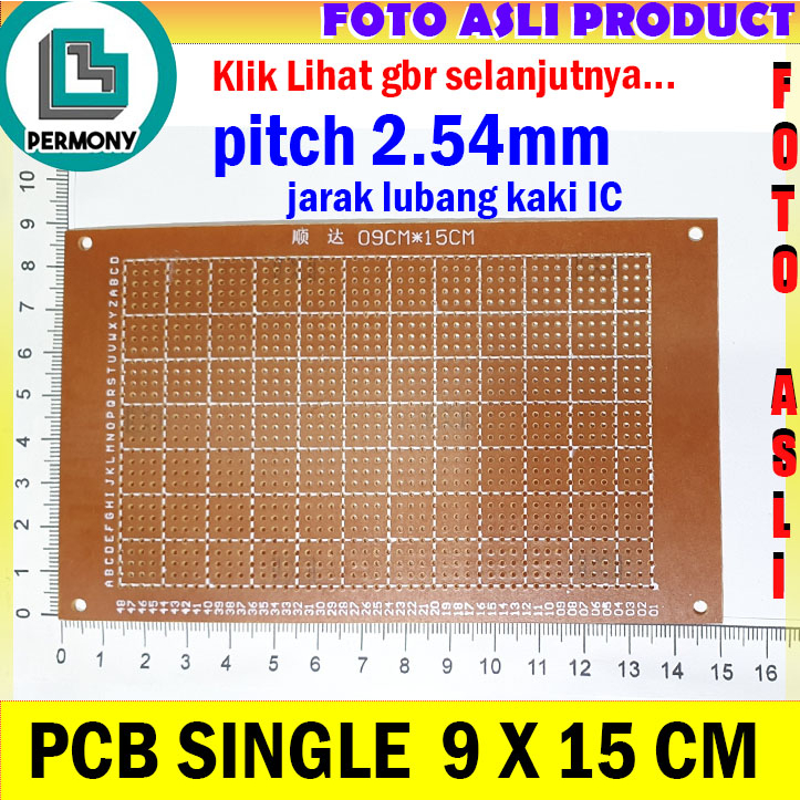 Jual PCB 9x15cm bolong Lubang Lobang 9x15 9*15 cm single layer Bakelite | Shopee Indonesia