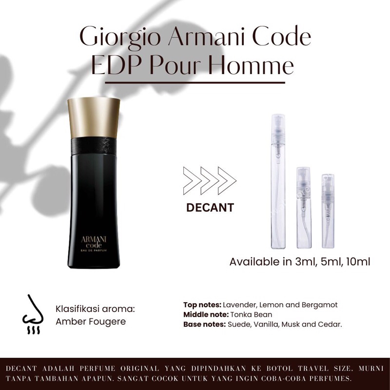 Jual Decant - GA Code Edp - Parfum | Shopee Indonesia