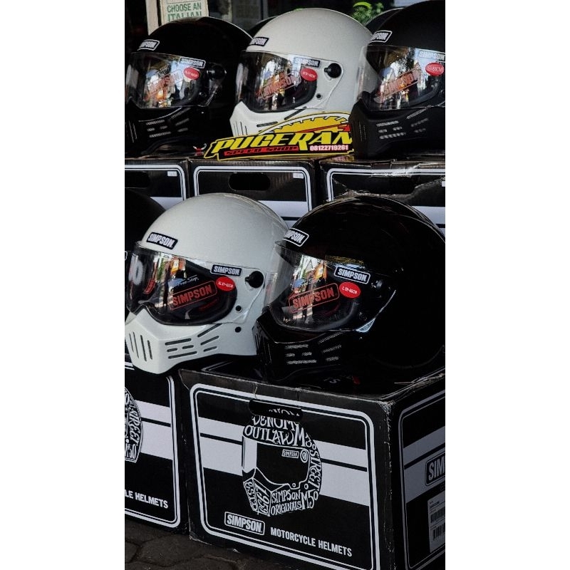 Jual HELM SIMPSON M30 CLASSIC HELMET ORIGINAL | Shopee Indonesia
