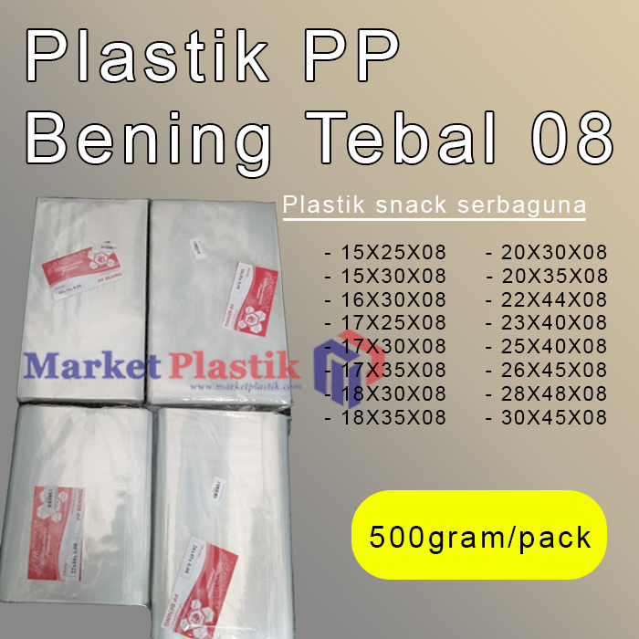 Jual Plastik PP Bening/Plastik PP/Plastik PP Tebal 08/PP 08micron | Shopee Indonesia