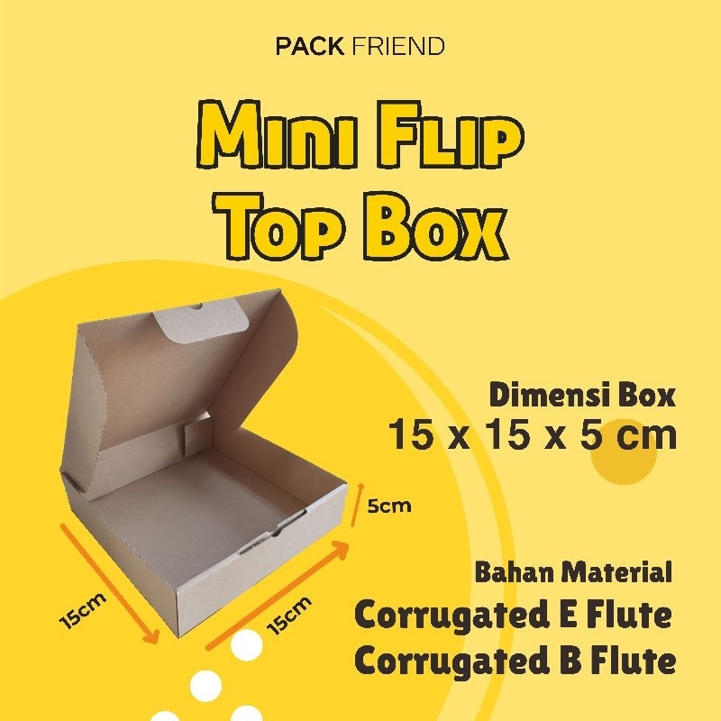 Jual Kardus 15x15x5 cm/ Box Packing Flip Top Die Cut/ Gift Box Baju ...