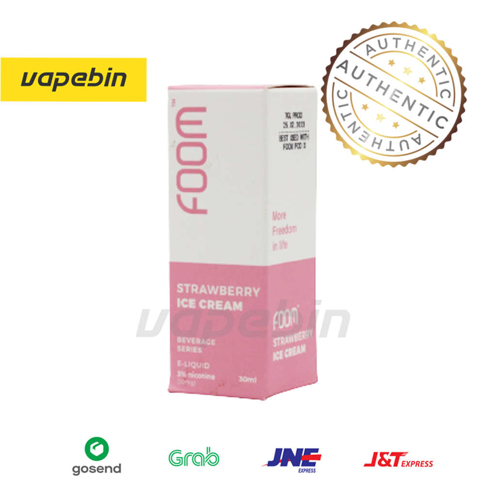 Jual LIQUID FOOM STRAWBERRY ICE CREAM SALT NIC - FOOM ICE CREAM - 30ML ...