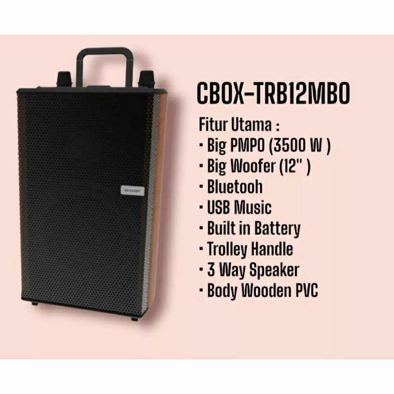 Jual Speaker Active Trolley Sharp TRB 12 MBO - 12 inch | Shopee Indonesia