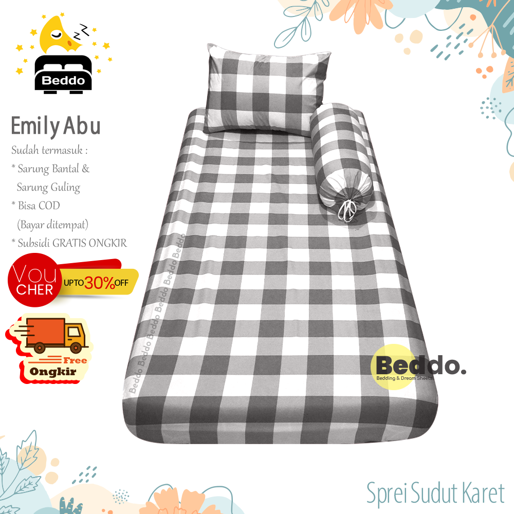 Jual Seprei Single Sudut Karet No 4 Ukuran 90×200×15 Set Sarung Bantal ...