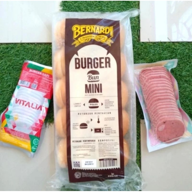 Jual Bernardi Roti Burger Mini 20s Plus Daging Burger Sapi 20s ( Paket ...