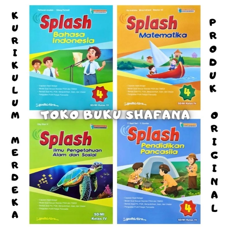 Jual Buku Paket Splash Kelas 4 SD/MI Yudhistira Kurikulum Merdeka Matematika Pancasila Bahasa ...