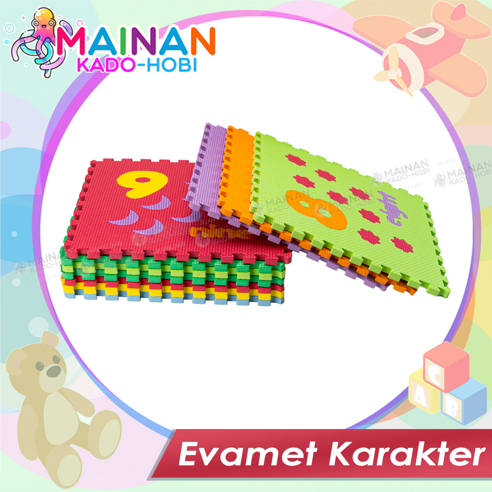 Jual PELINDUNG KARPET PUZZLE EVAMET SPONGE LANTAI KARAKTER GAMBAR ANGKA ...