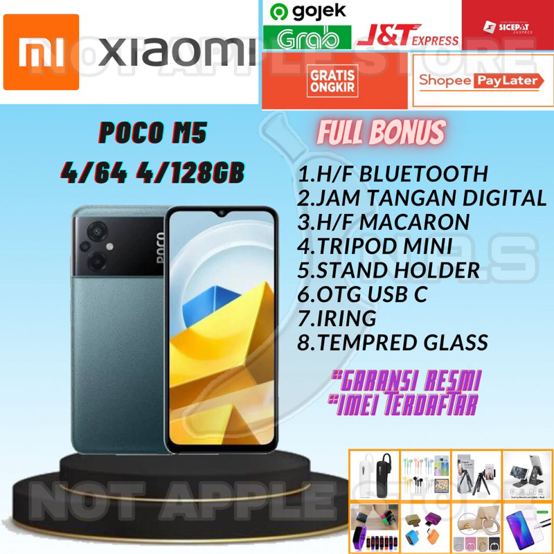 Jual XIAOMI POCO M5 RAM 4/64GB 4/128GB NEW BARU GARANSI RESMI | Shopee ...