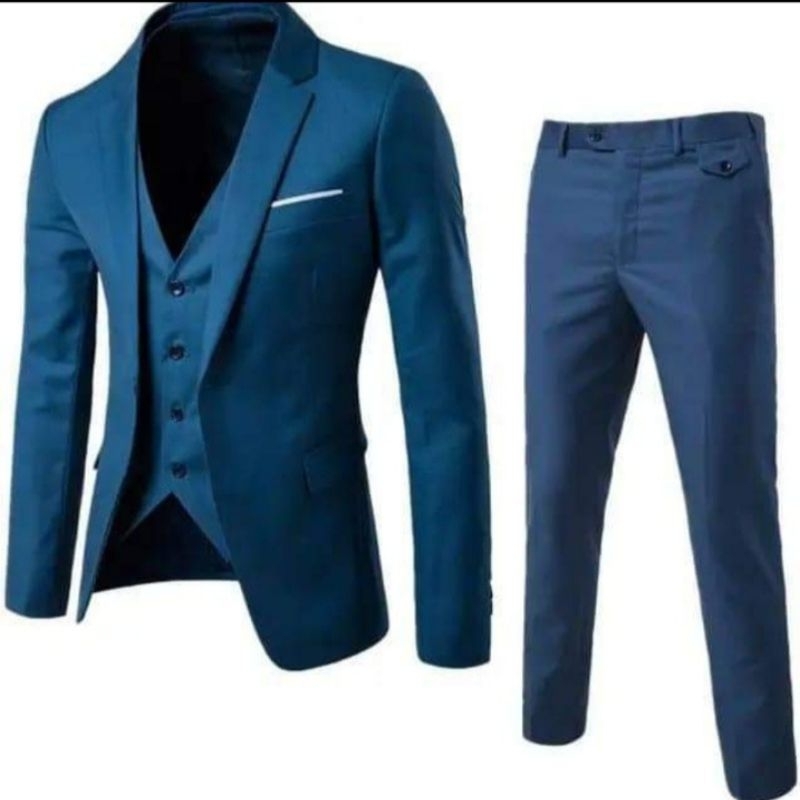 Jual Set Jas Formal Jas Blazer Pria Jas Pesta, Jas Wedding 3in1 Jas ...