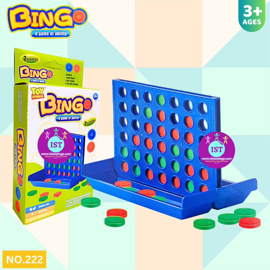 Jual Mainan Anak Edukasi Line up BINGO Board Game Seru Keluarga Plastik ...