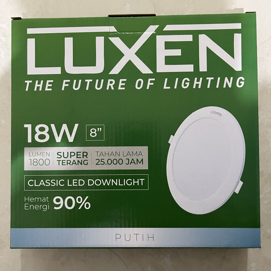 Jual Lampu LUXEN LED Panel 18W 8" GALAXY/CLASSIC BULAT INBOW Downlight ...