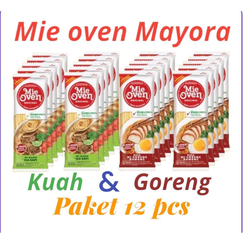Jual mie oven mayora [ 12 pcs ] 78g 85g | Shopee Indonesia