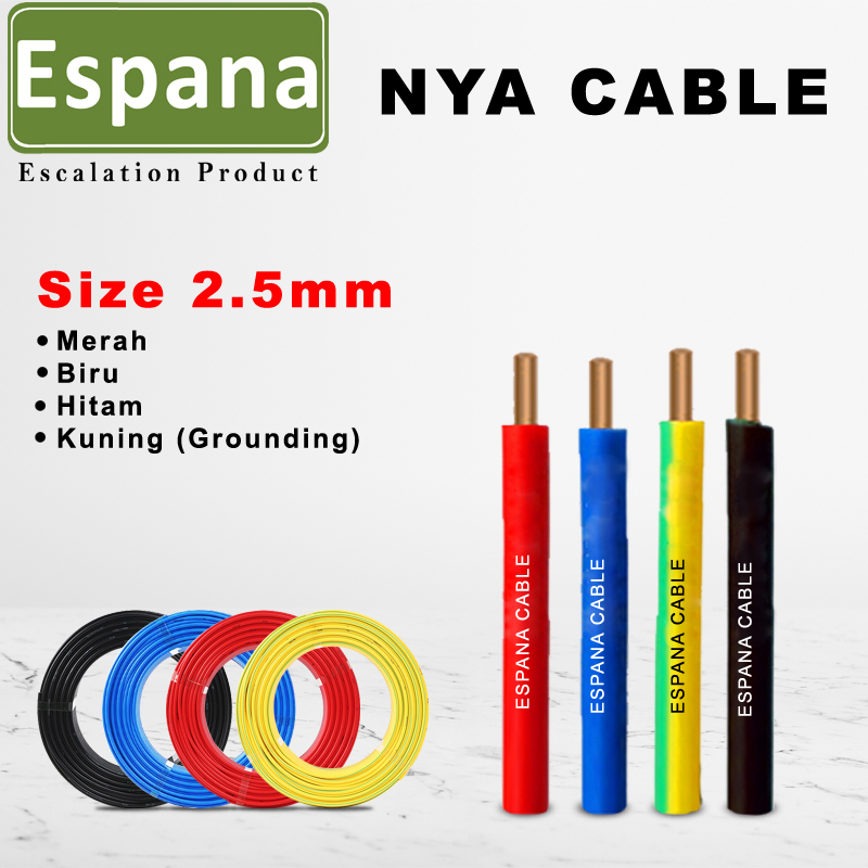 Jual Kabel Listrik NYA / Kabel Espana 2.5mm Kabel Engkel Tembaga Asli ...