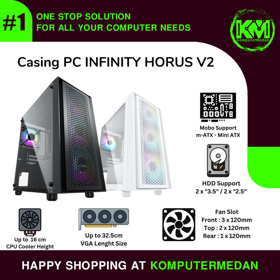 Jual Casing PC INFINITY HORUS V2 (M-ATX) NO Fan | Shopee Indonesia