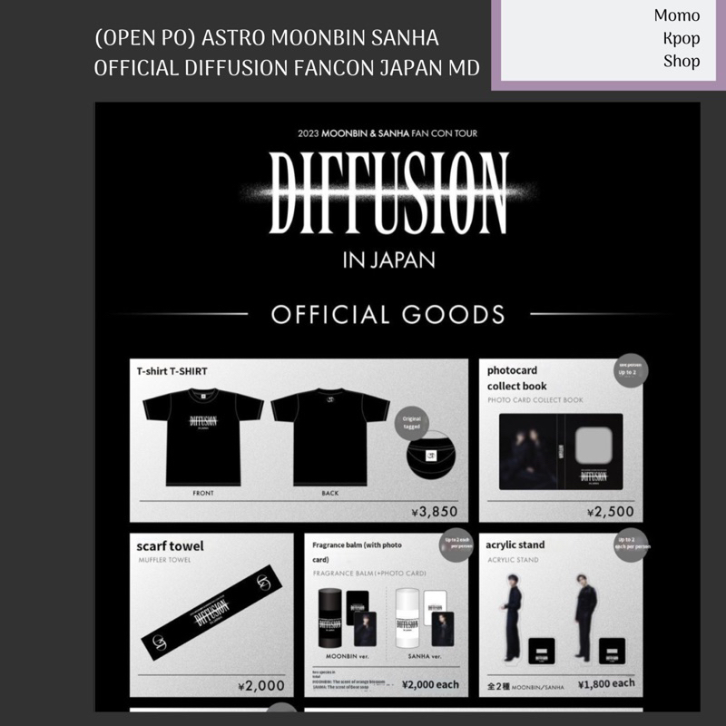 Jual ASTRO Moonbin Sanha Official DIFFUSION Fancon MD Japan | Shopee ...