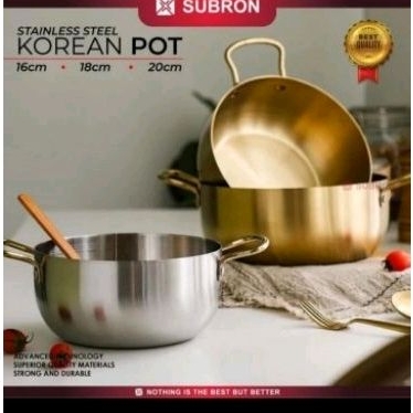 Jual Panci Mie Korea Multifungsi Stainless Subron | Shopee Indonesia