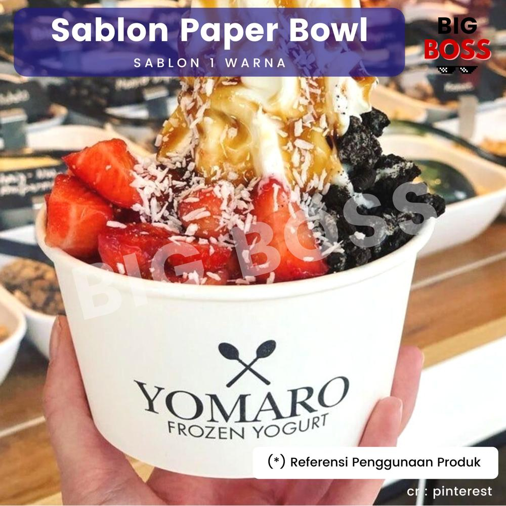 Jual [CUSTOM PRINT] Paper Bowl / Mangkok Kertas Rice Bowl 650ml + Tutup ...