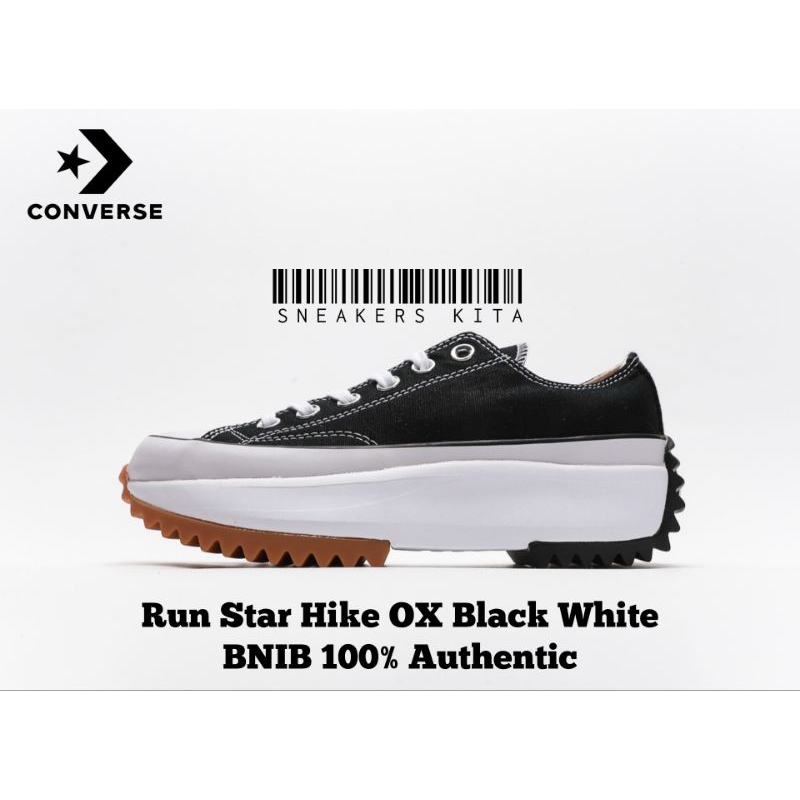 Jual Sepatu Converse Run Star Hike OX Black White 168816C BNIB 100% ...
