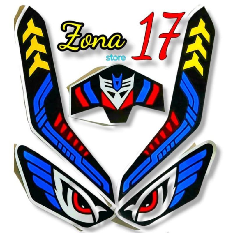Jual stiker lampu motor Vario 125,150,full set,model cutting | Shopee ...