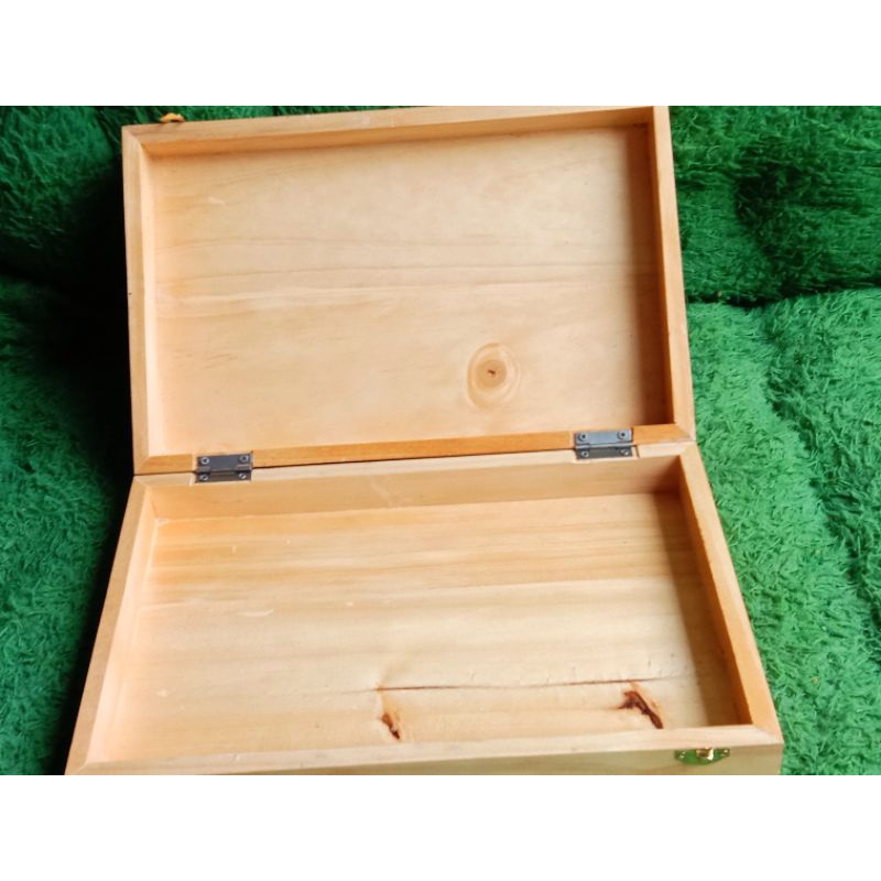 Jual Kotak kayu/box full kayu ukuran dalam 34×21×6cm | Shopee Indonesia