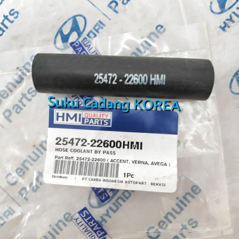 Jual Selang Hose Coolant By Pass Selang Bypass Hyundai Accent Verna ...