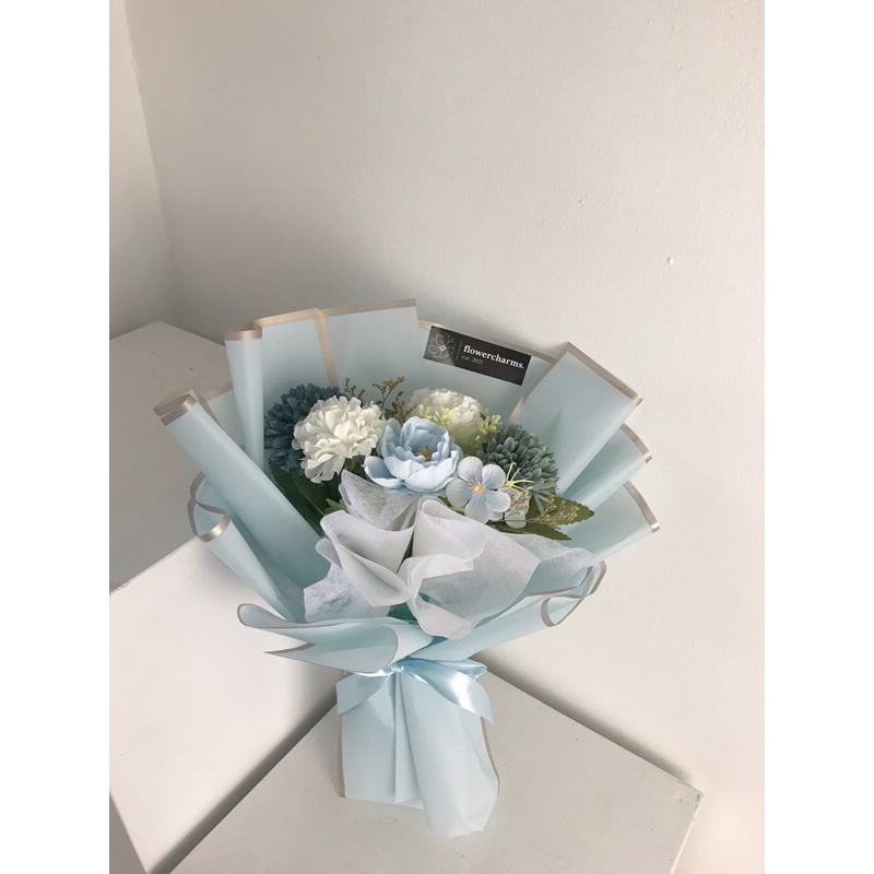 Jual Blue Artificial Bouquet | KOREAN BOUQUET | BUKET BUNGA PALSU ...
